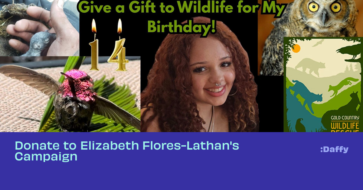 Donate to "Rihana's 14th to Help Our Local Wildlife", led by Elizabeth ...