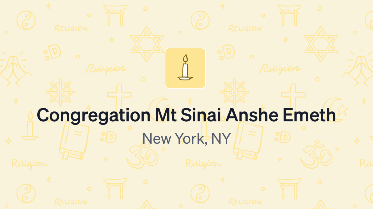 Donate to Congregation Mt Sinai Anshe Emeth (13-1628163) using Daffy