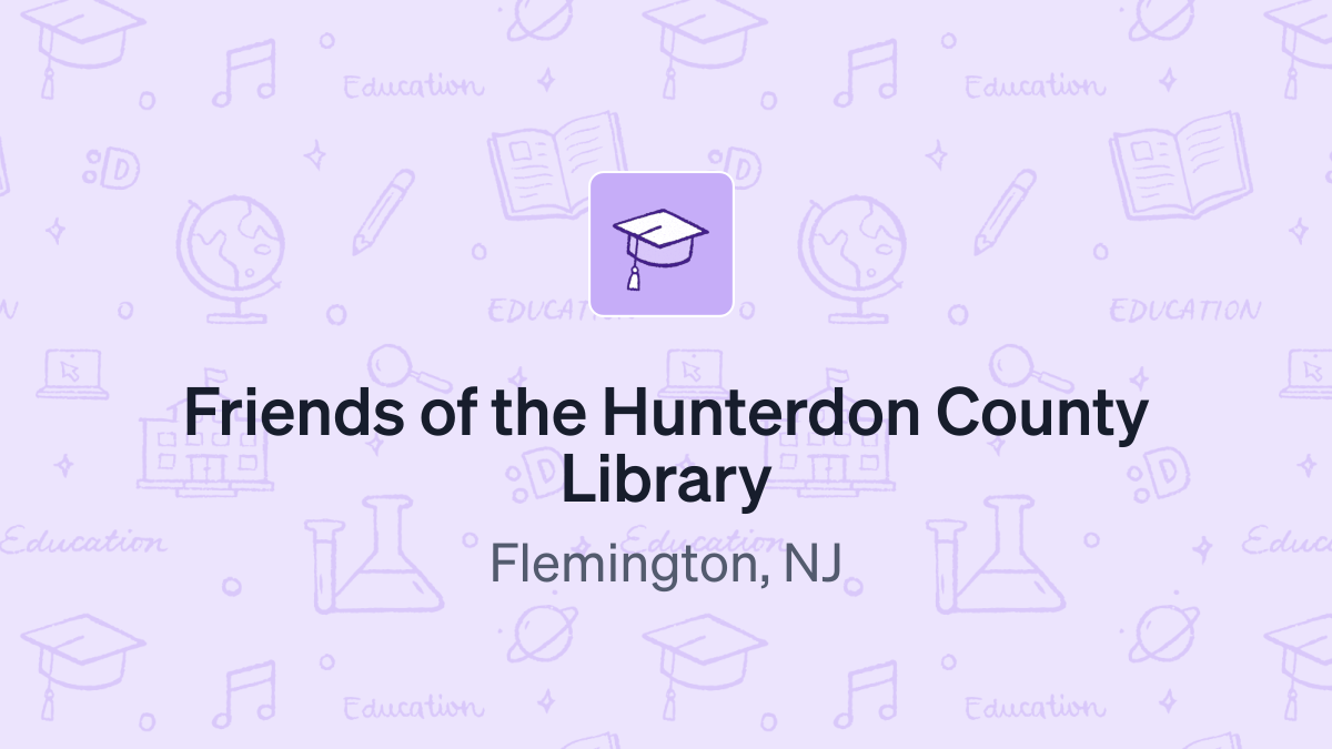 Donate to Friends of the Hunterdon County Library (23-7213687)
