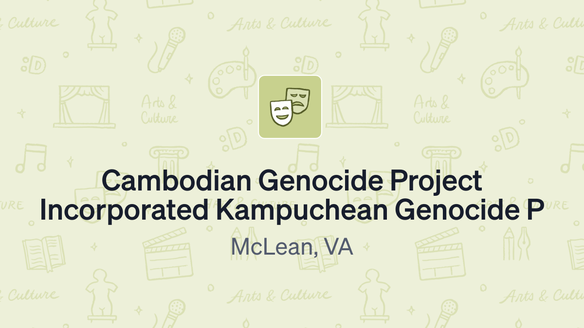 Donate to Cambodian Genocide Project Incorporated Kampuchean Genocide P ...