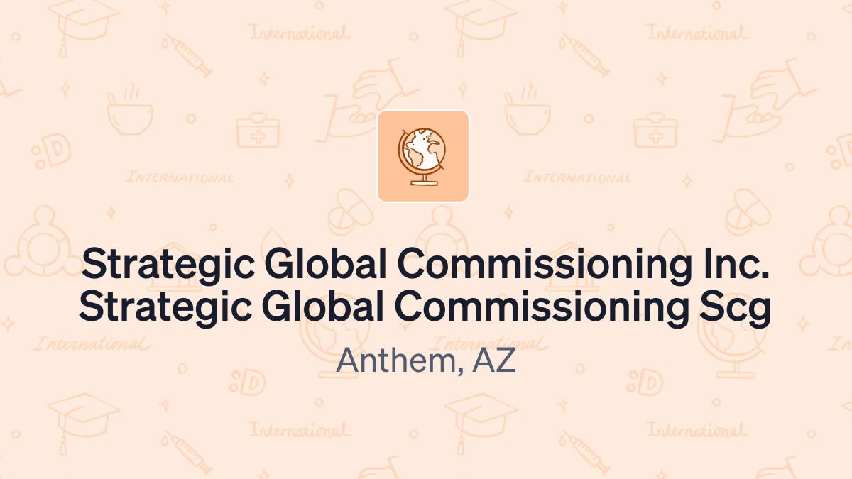 Donate to Strategic Global Commissioning Inc. Strategic Global ...